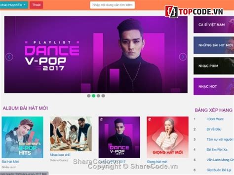 source code web nghe nhạc mp3 online mvc viết bằng [php and mysql] có kèm