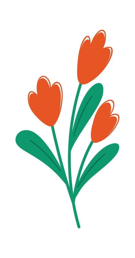Growing Flowers Stem Decorative Element 73203435 Vector Art At Vecteezy