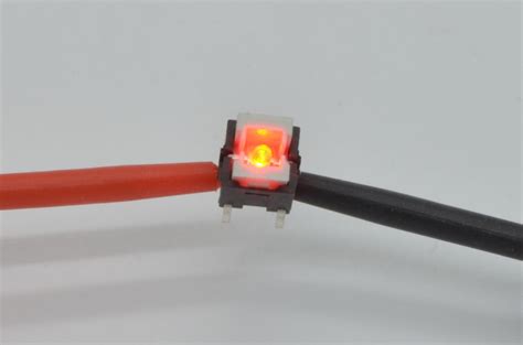 Red Tactile Button With LED BC Robotics