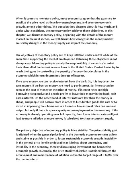 Assignment Pdf Monetary Policy Inflation