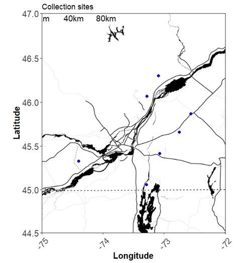R Adding A Distance Scale Bar Stack Overflow