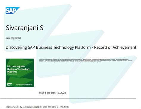 sivaranjani s on linkedin i m excited to share that i ve recently completed the discovering sap…