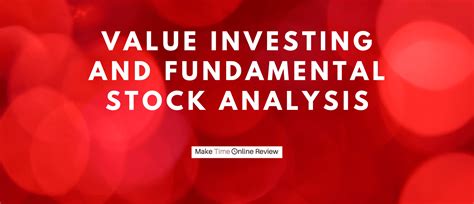 Value Investing And Fundamental Stock Analysis A Step By Step Approach