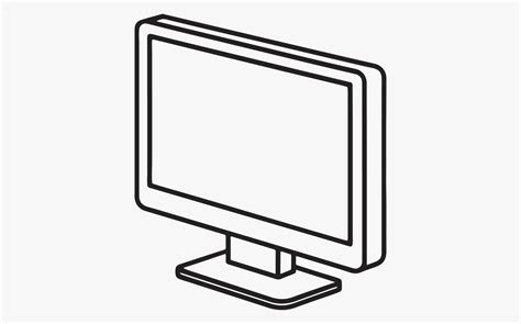 Line Art Computer Monitor 52133357 Vector Art At Vecteezy