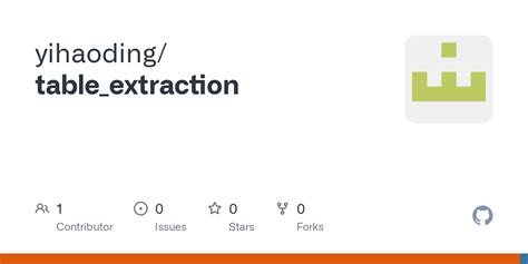 GitHub Yihaoding Table Extraction