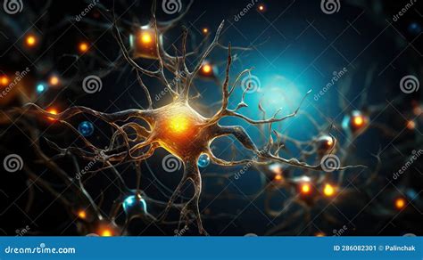 Neurons Neural Networks And Synapses As Brain Structures Stock