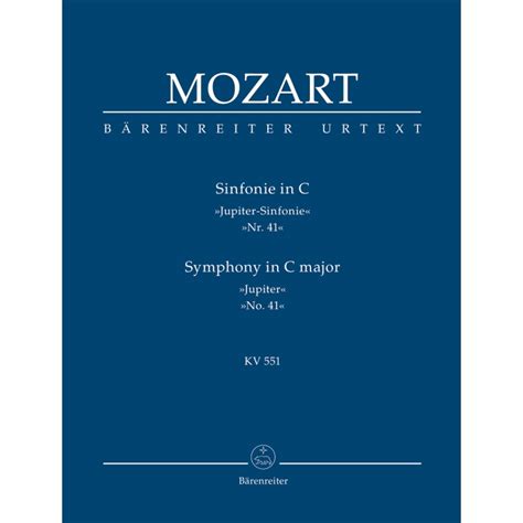 Mozart W A Symphony No 41 In C K 551 Jupiter Urtext
