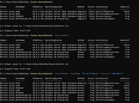 Invoke Sessionhunter Retrieve And Display Information About Active User Sessions On Remote
