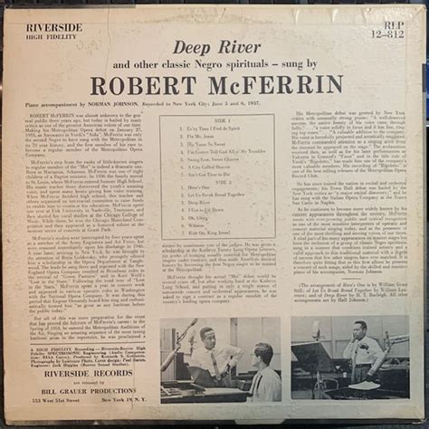 Robert Mcferrin Deep River And Other Classic Negro Spirituals Lp