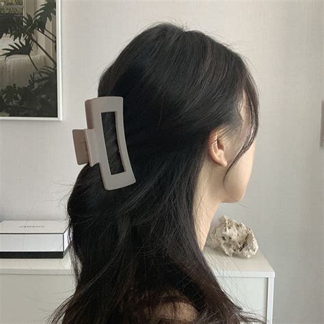 비비드 왕 올림머리 반묶음 헤어 집게핀 삔