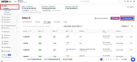 How To Create A Sales Invoice In Web General Swipe