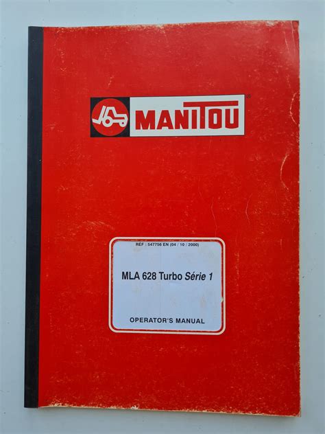 Manitou Mla 628 Turbo Serie 1 Telescopic Operators Manual Sps Parts