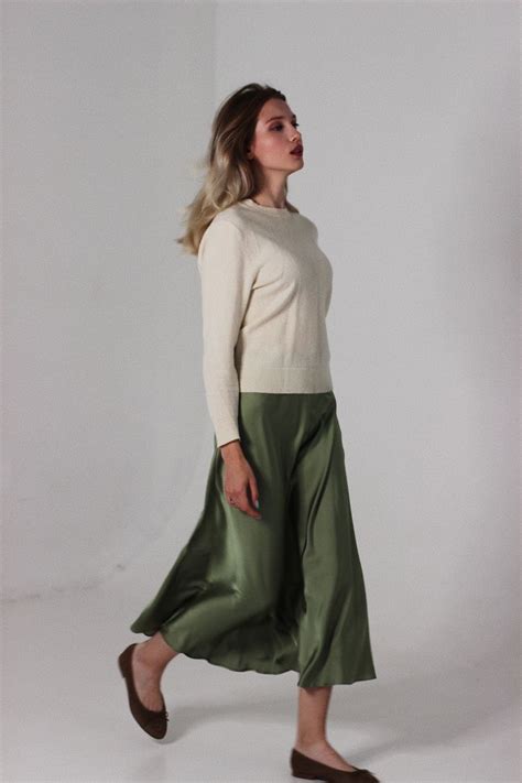 Шелковая юбка Fashion Culottes Pants