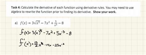 Solved Task Calculate The Derivative Of Each Function Chegg