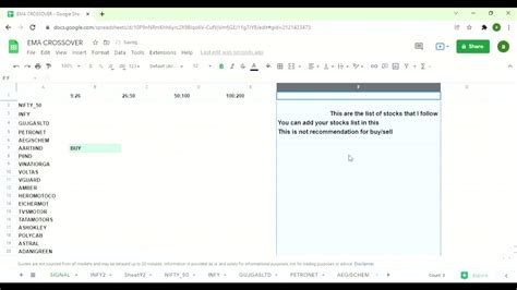 Calculate Exponential Moving Average With Crossover Buysell Signals On