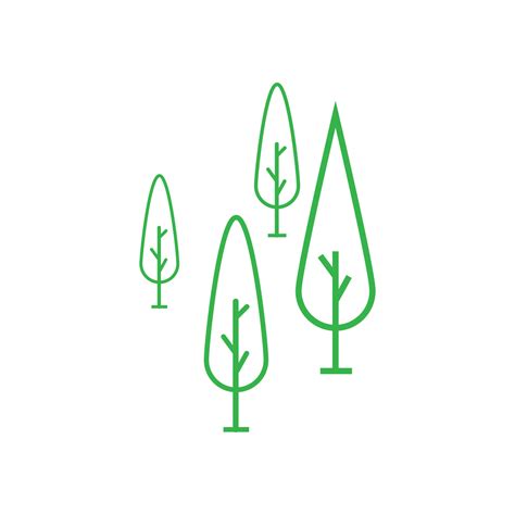 Tree Line Logo Template Vector Symbol 24228421 Vector Art At Vecteezy