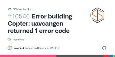Error Building Copter Uavcangen Returned 1 Error Code Issue 10546