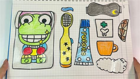 🎀종이놀이🎀 뽀로로 크롱 양치놀이 장난감 만들기 Asmr Youtube