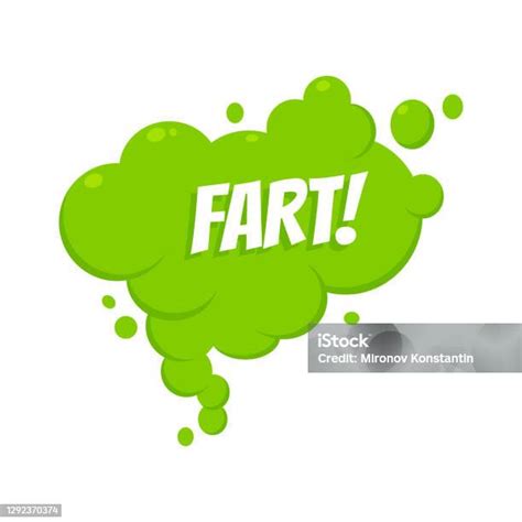 녹색 만화 방귀 구름 플랫 스타일 디자인 벡터 일러스트 냄새 방귀에 대한 스톡 벡터 아트 및 기타 이미지 방귀 만화