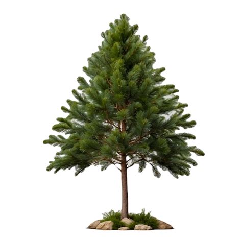 Premium Psd Tree 3d Rendering On White Background Have Work Path