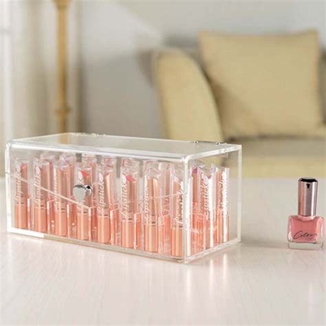 아크릴 투명 립스틱 보관 박스 메이크업 정리 화장품 디스플레이 홀더storage Boxmakeup