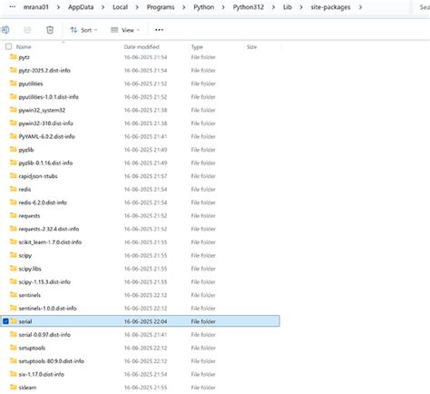 Modulenotfounderror No Module Named Serial Python Help Discussions On