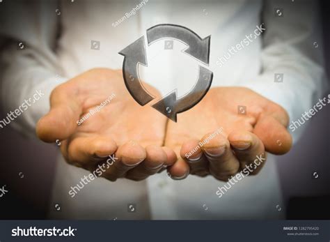 Three Circle Arrows Round Rotating Circular Stock Photo 1282795420