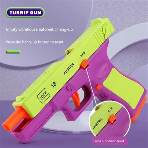 Double Using Mode Radish Toy Gun Shell Ejecting M1911 Blowback Glock