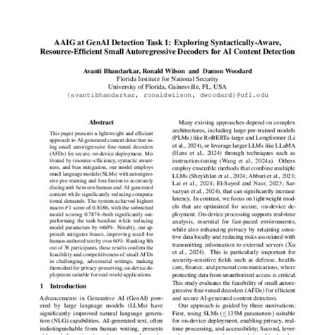 Aaig At Genai Detection Task 1 Exploring Syntactically Aware Resource Efficient Small