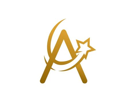 Letter A Star Logo Or Symbol Template Design Premium Vector
