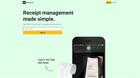 Receipt Ai Ai Powered Text To Upload Receipt Management Solution Tyyai Tools