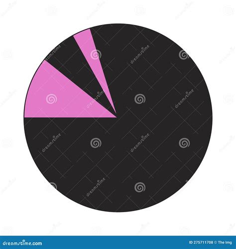 Circular Statistical Graphic Flat Line Color Vector Icon Stock Vector