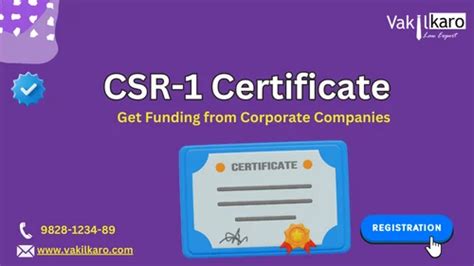 Csr 1 Certificate Registration At ₹ 4000 In Jaipur Id 2852584474333