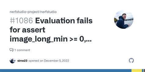 Evaluation Fails For Assert Imagelongmin 0 Fthe Min Value Is