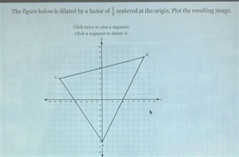 Solved The Figure Below Is Dilated By A Factor Of 14 Centered At The