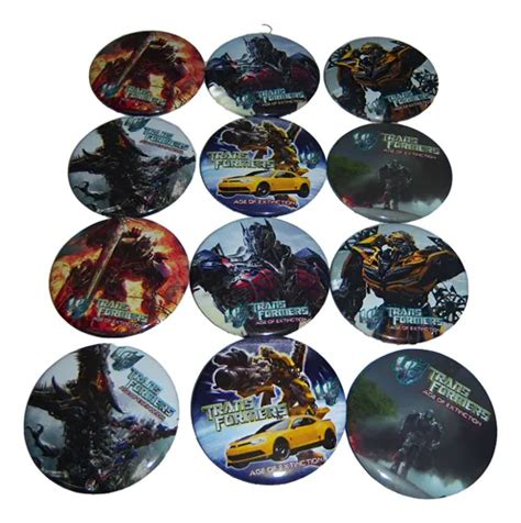 36 Pines Botones Prendedores Metalicos Fiesta Transformers Mercadolibre