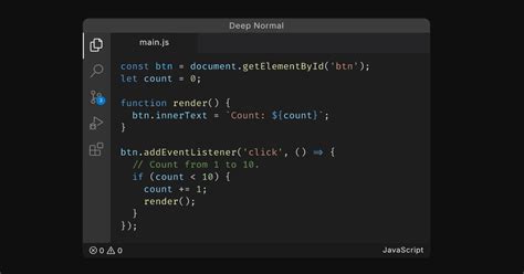Deep Default Dark Vscode Theme By Danmeeusen Vs Code Themes