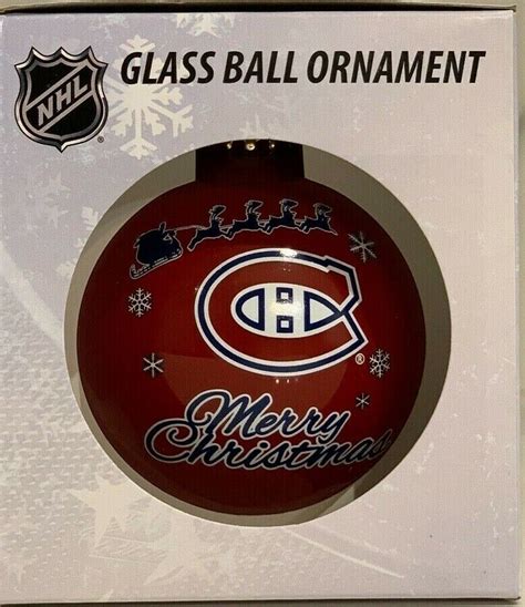Montreal Canadiens Shatter Proof Single Ball Christmas Ornament Nhl Ho