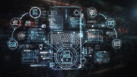 Synergy Of Digital Data Visualization With Smartphone Aesthetics Stock Video Video Of Data