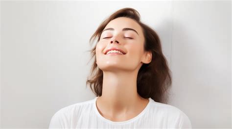 Premium Ai Image Dreamy Delight Attractive Caucasian Girl Lost In