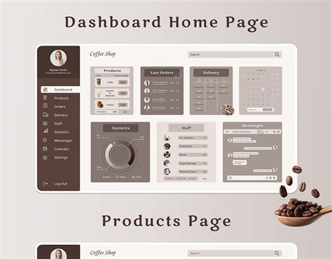 Coffee Shop Dashboard Design Behance