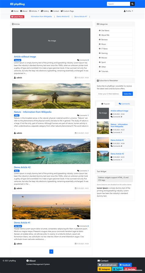 PhpBlog News Blog Magazine Script By Antonov WEB CodeCanyon