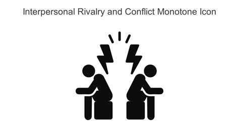 Interpersonal Rivalry And Conflict Monotone Icon In Powerpoint Pptx Png And Editable Eps Format