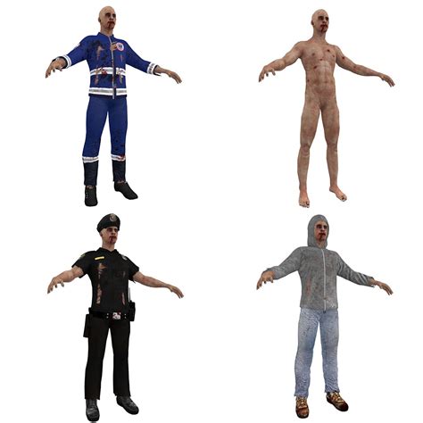 Zombie Pack 3d Models Download Free3d
