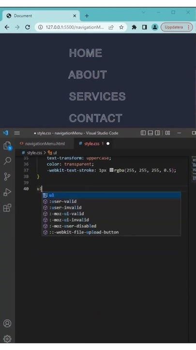 Create Animation Navbar Using Html Css Youtube