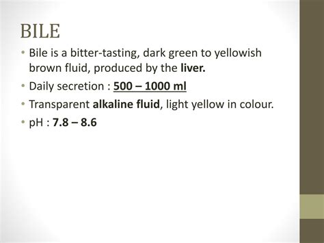 Solution Bile And Bile Salts Studypool