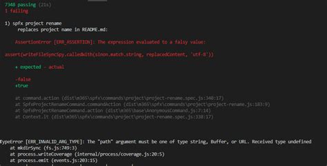 failed test spfx project rename · issue 1892 · pnp cli microsoft365 · github