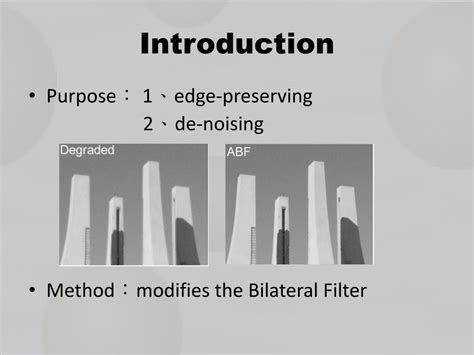 PPT Adaptive Bilateral Filter For Sharpness Enhancement And Noise Removal PowerPoint