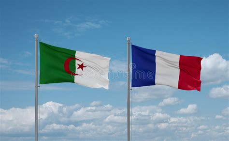 Algeria And France Flags Country Relationship Concept Stock Image Image Of Relationship