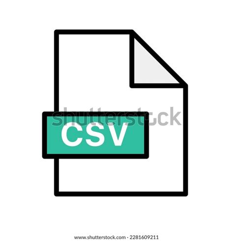 File Csv Extension Vector Stock Vector Royalty Free 2281609211